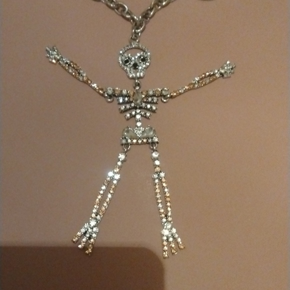 Jewelry | Skeleton Diamond Necklace Multi Colored | Poshmark